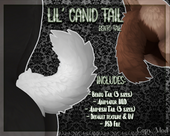 Second Life Marketplace - [FH] Lil Canid Tail